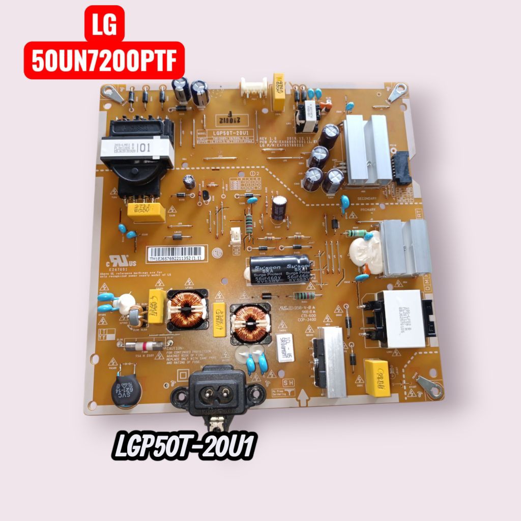 LG Tv Power Supply Board Model Lg50un7200ptf (Genuine Removed) | Shopee ...