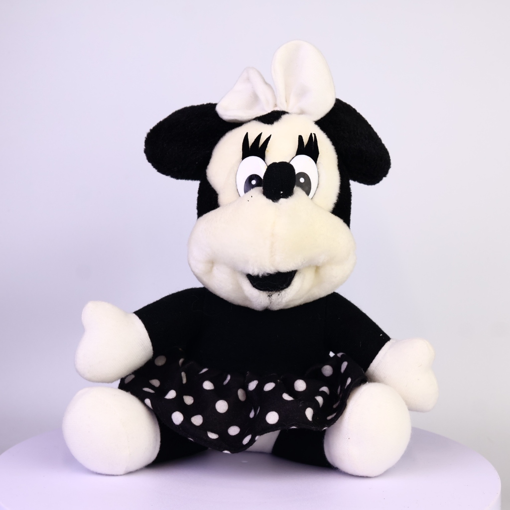 Minnie Mouse Retro Monochrome Plush Toy (Approx. 10.5 inches) | Shopee ...