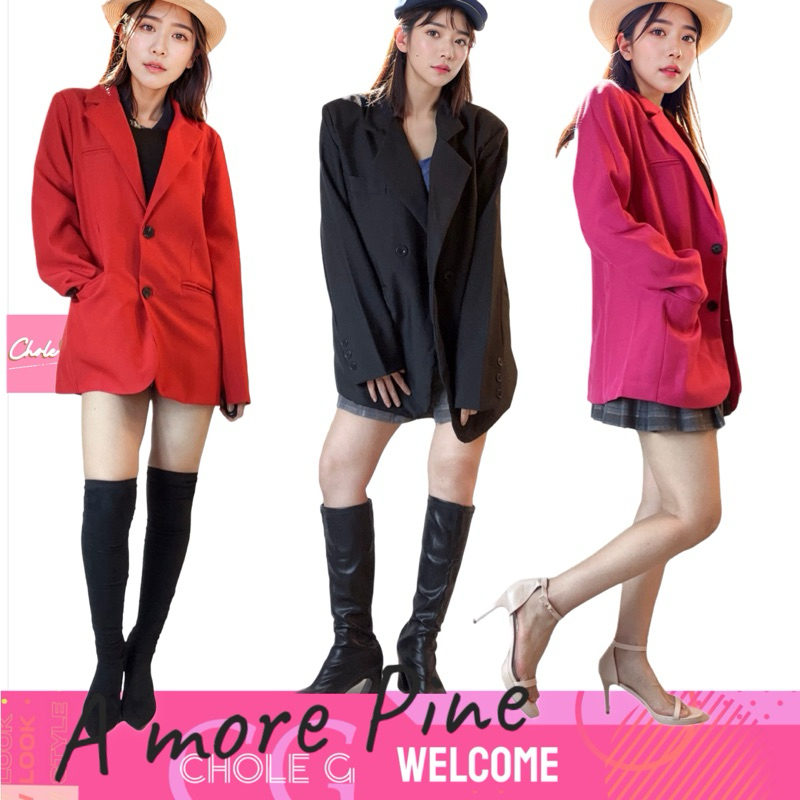Chole G: Amore Pine Oversize Barzer Blazer Hit Version Black/Red/Blue ...