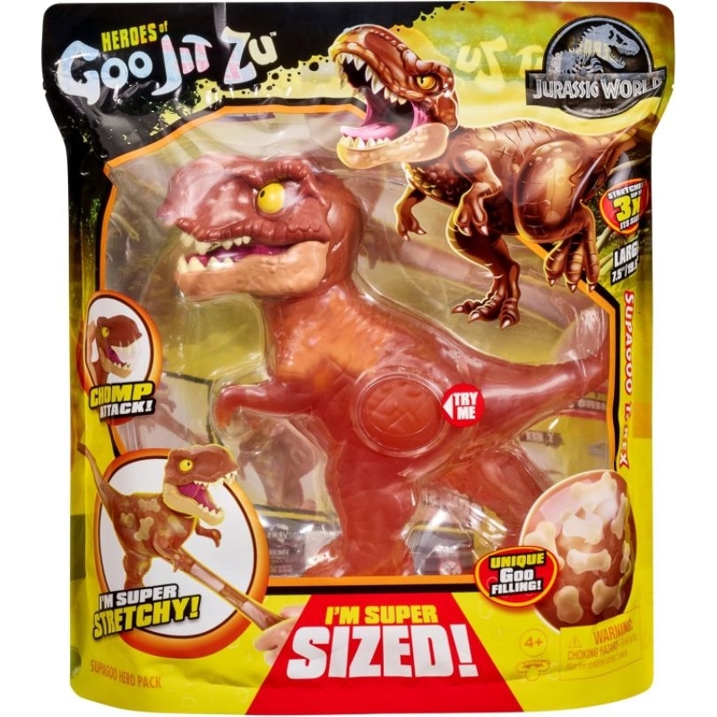 Heroes of Goo Jit Zu Jurassic World Large SupaGoo T. Rex 7.5" Stretchy ...
