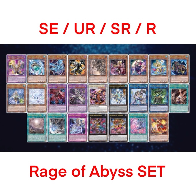 ORIGINAL Yu-Gi-Oh! Rage of the Abyss SET Singles SE/Ultimate/UR/SR/R ...