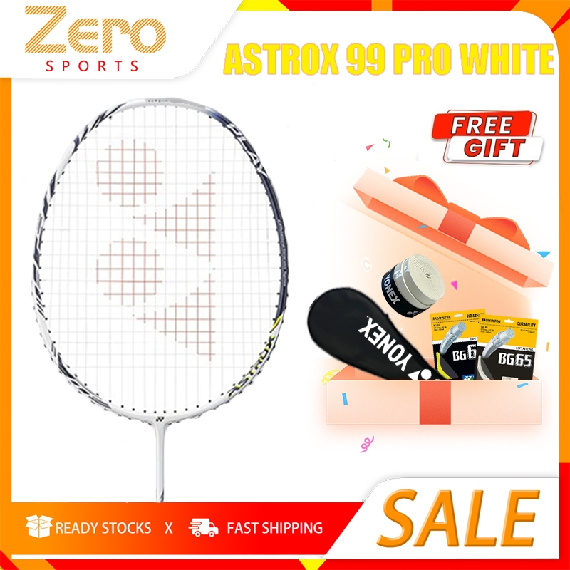 YONEX ASTROX 99 PRO WHITE TIGER 4U Carbon Single Bar Badminton Racket ...