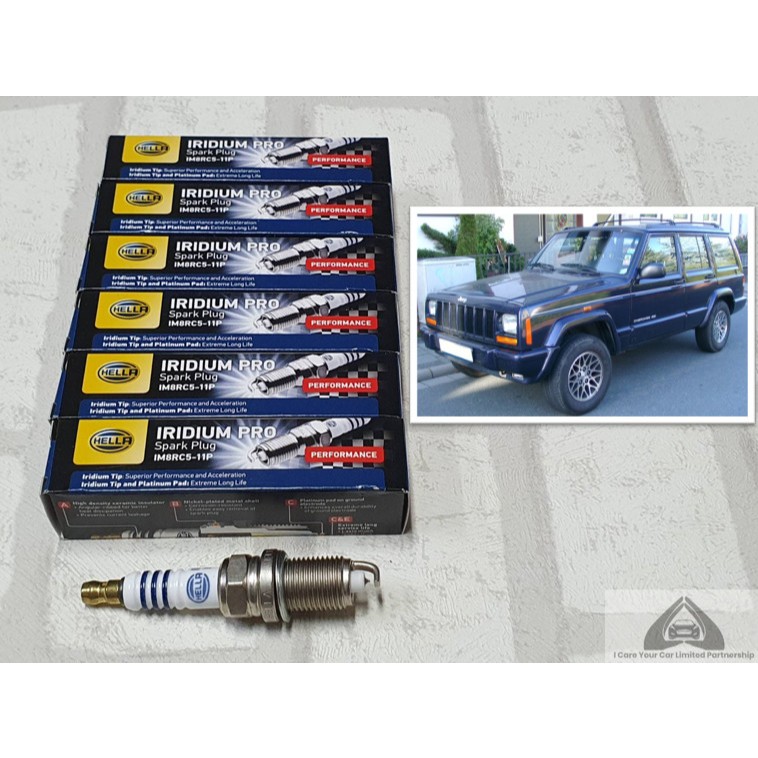 Spark Plug Iridium Jeep Cherokee XJ Set Of 4 Head/6 Head: Hella IM8RC5 ...