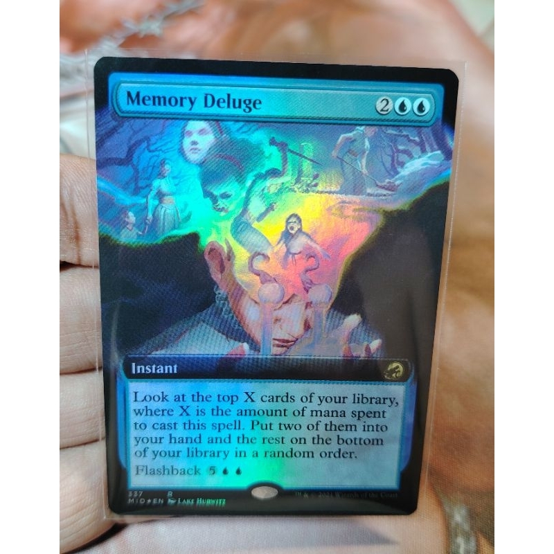 Memory Memory Deluge Extended Foil Foil (Blue) Magic The Gathering (MTG ...