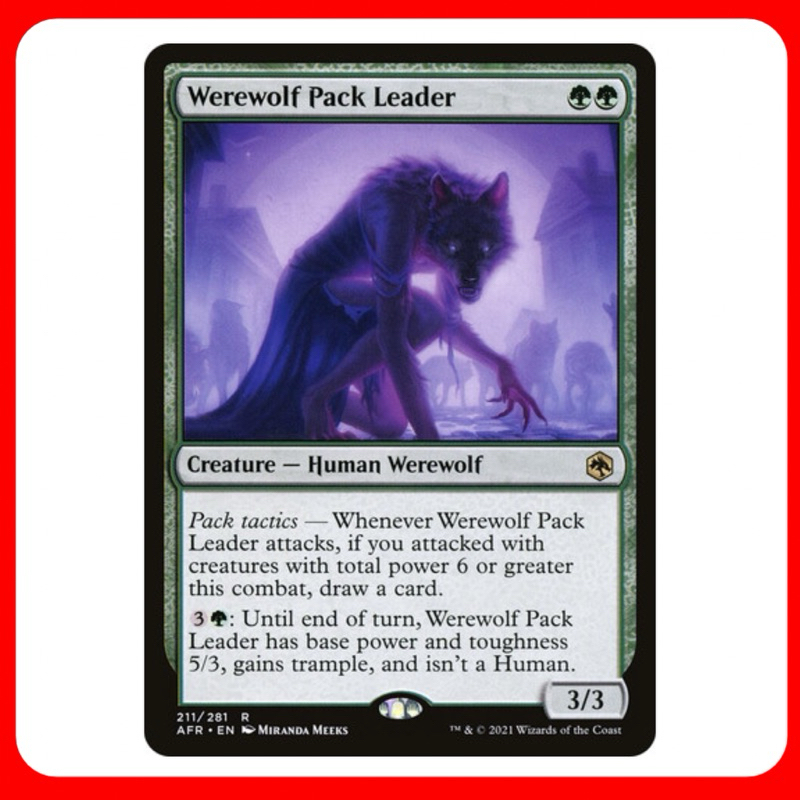 [MTG] Werewolf Pack Leader [AFR] [GREEN] [RARE] [NORMAL] [ENG] (Magic ...
