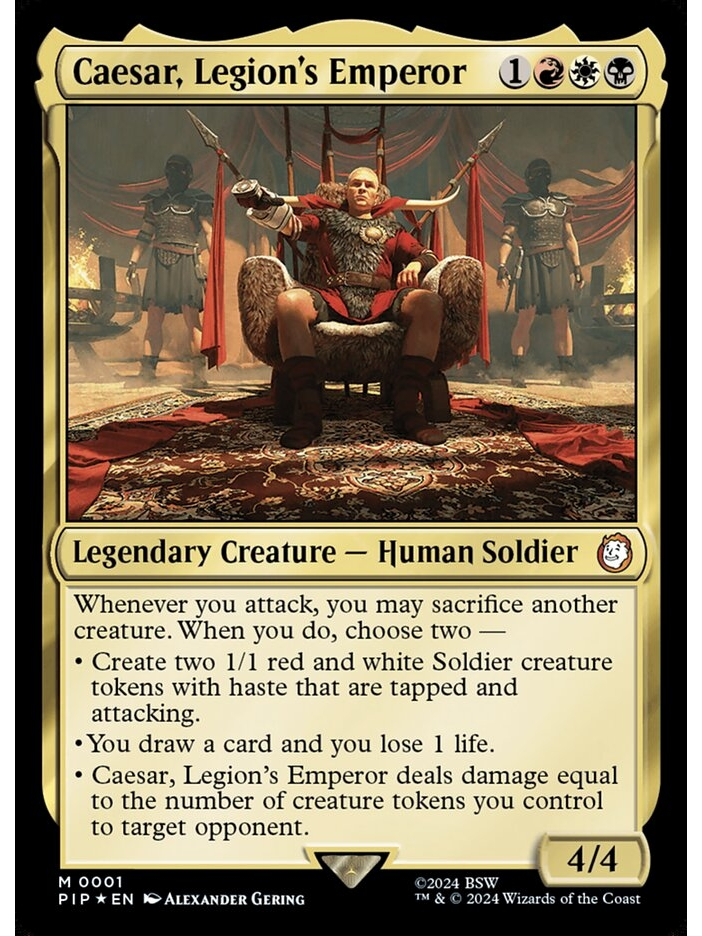 Caesar Legion's Emperor [Foil] PIP Fallout Card Magic the Gathering ...