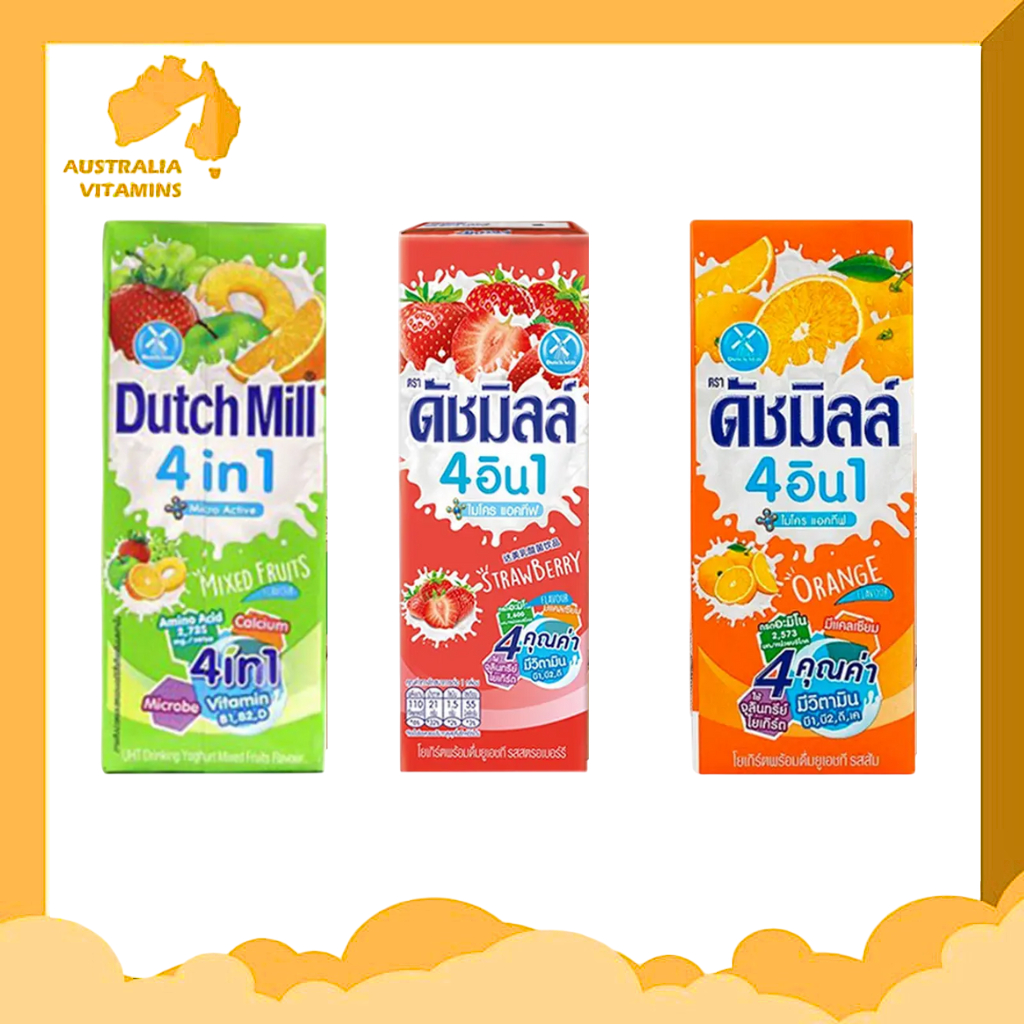 Dutch Mill Yoghurt Milk 180 ml. x 24 Boxes Great Value | Shopee Philippines