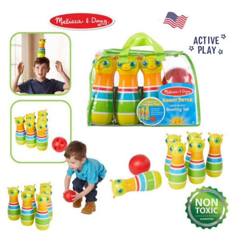 Melissa & Doug Giddy Buggy Bowling Set 6 Pin+Ball Kid Game Model 6685 ...