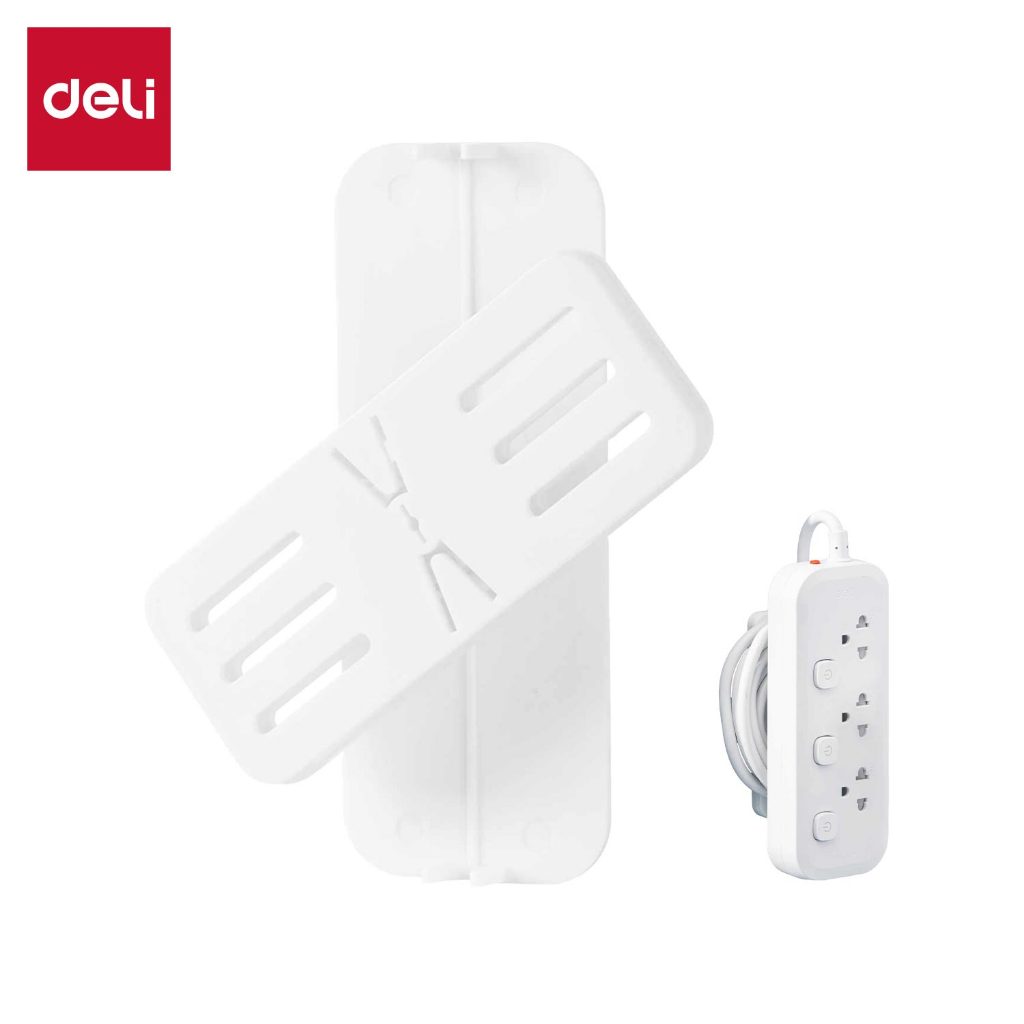Deli Power Plug Storage Hanger Attached To The Wall Wall-Mounted Rail ...
