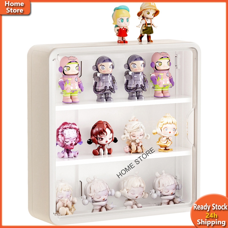 Wall Mounted Showcase Box Model art toy Magnetic Lock Easy To Clean ...