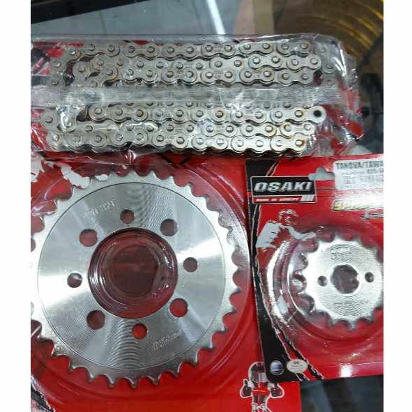 Chain Set (Chain + Sprocket) HONDA C70 C700 Custom Dream 100 Kurusapha ...