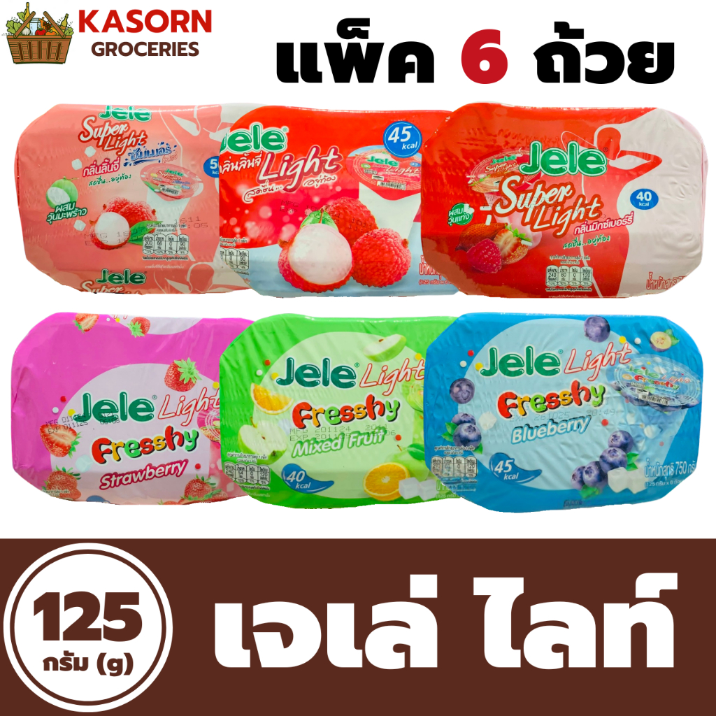 Jele Light Jelly Carrageenan With Konjac Powder (125g x 6 Cups ...