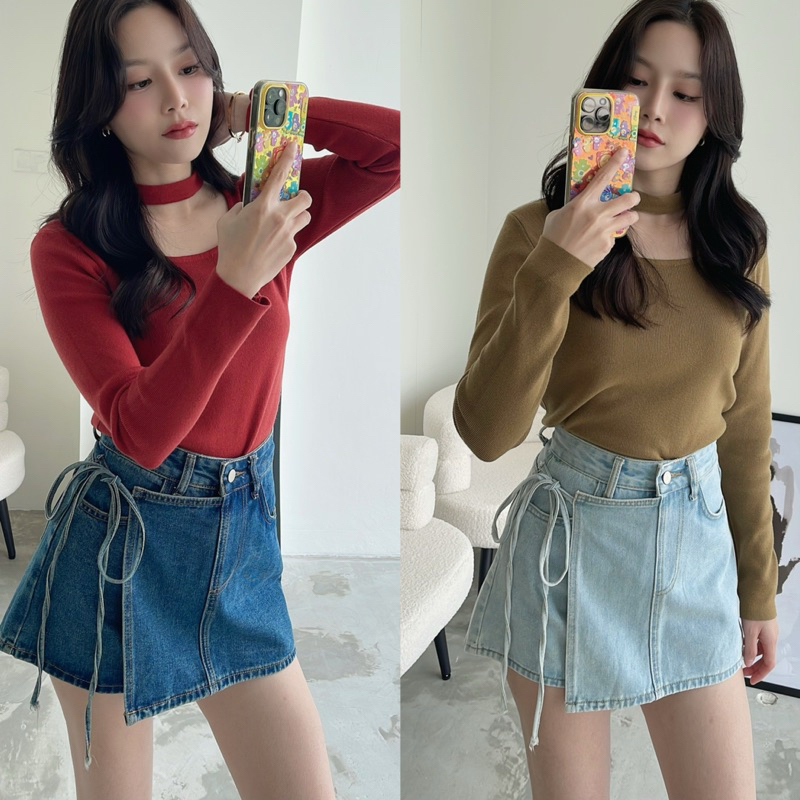 Code M39 Jeans Skirt Suitable For Work Going Out Walking Shopping Mall ...