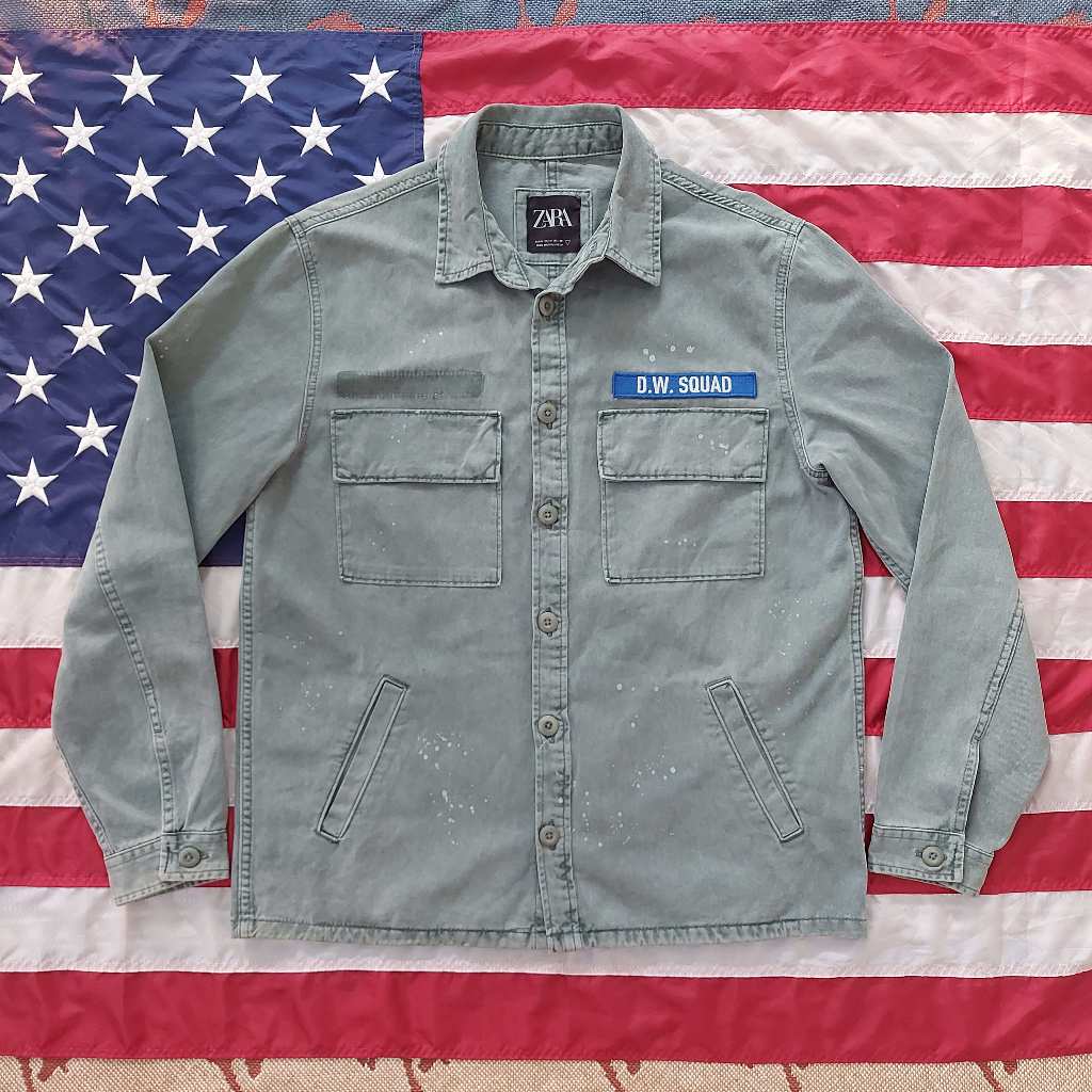 Military Jacket Zara Overshirt Jackets Coats Made in Bangladesh ...