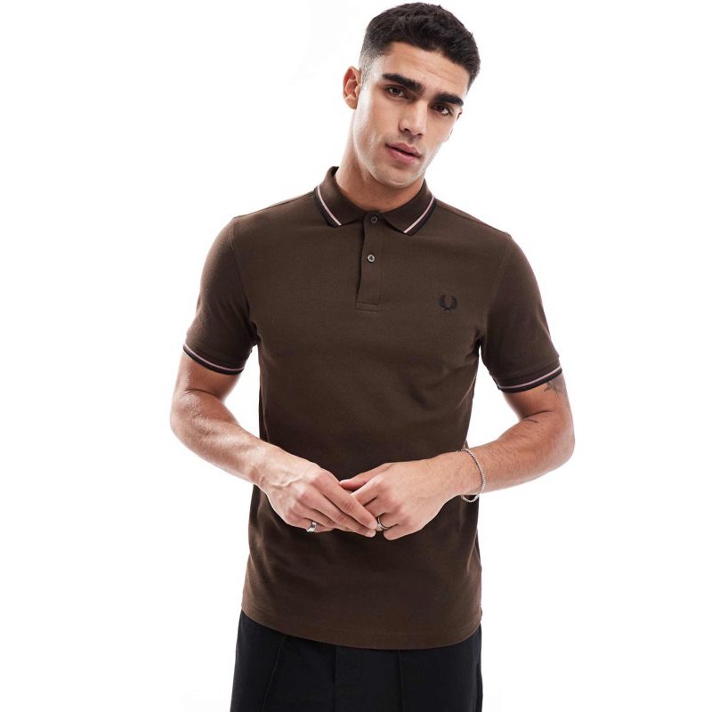 Fred Perry Twin Tipped Polo Shirt in Brown | Shopee Philippines