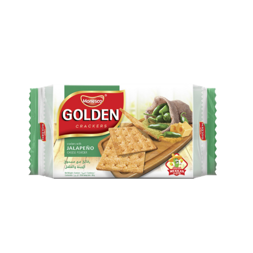 Monesco Golden Crackers Jalapeno Cheese Flavour (Mexican And Flavored ...