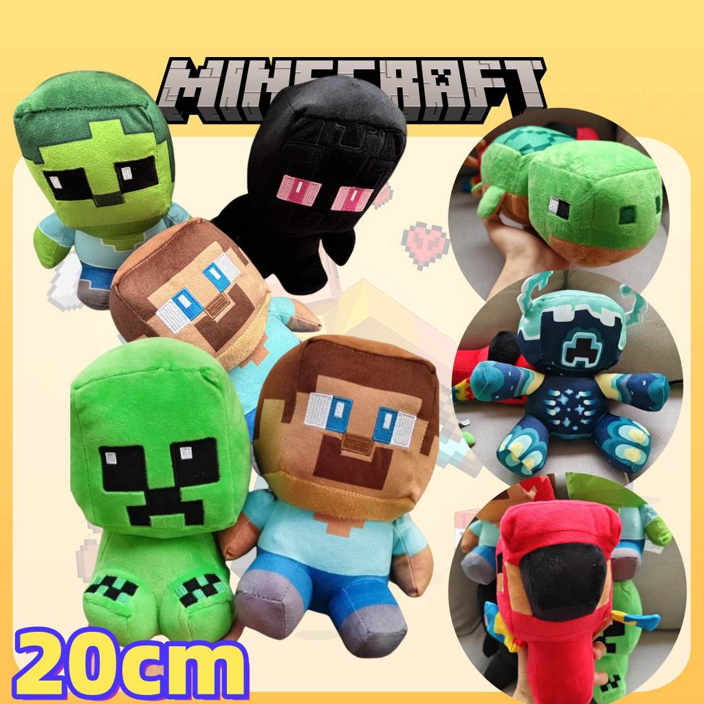 2025 Minecraft Plush Steve Creeper Enderman Zombie Alex Stuffed Toy ...
