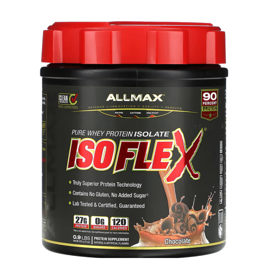 ALLMAX ISOFLEX Pure Whey Protein Isolate Chocolate 0.9 lbs (425 g ...