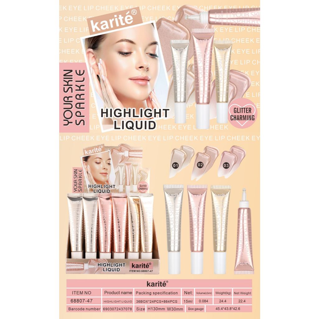 68807 HIGHLIGHT LIQUID Karite Highlighter Lid Plus A Shimmer With ...