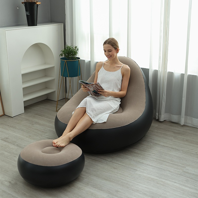 OMG Inflatable Sofa Set With Footrest Can Be Folded And Easy To Carry ...