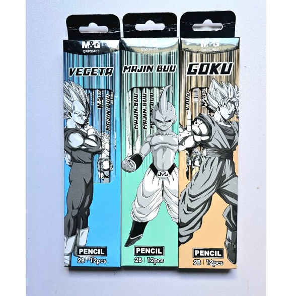 Dragon Ball 2B Pencils 12 Sticks Per Box Genuine Copyright M&G Quality ...