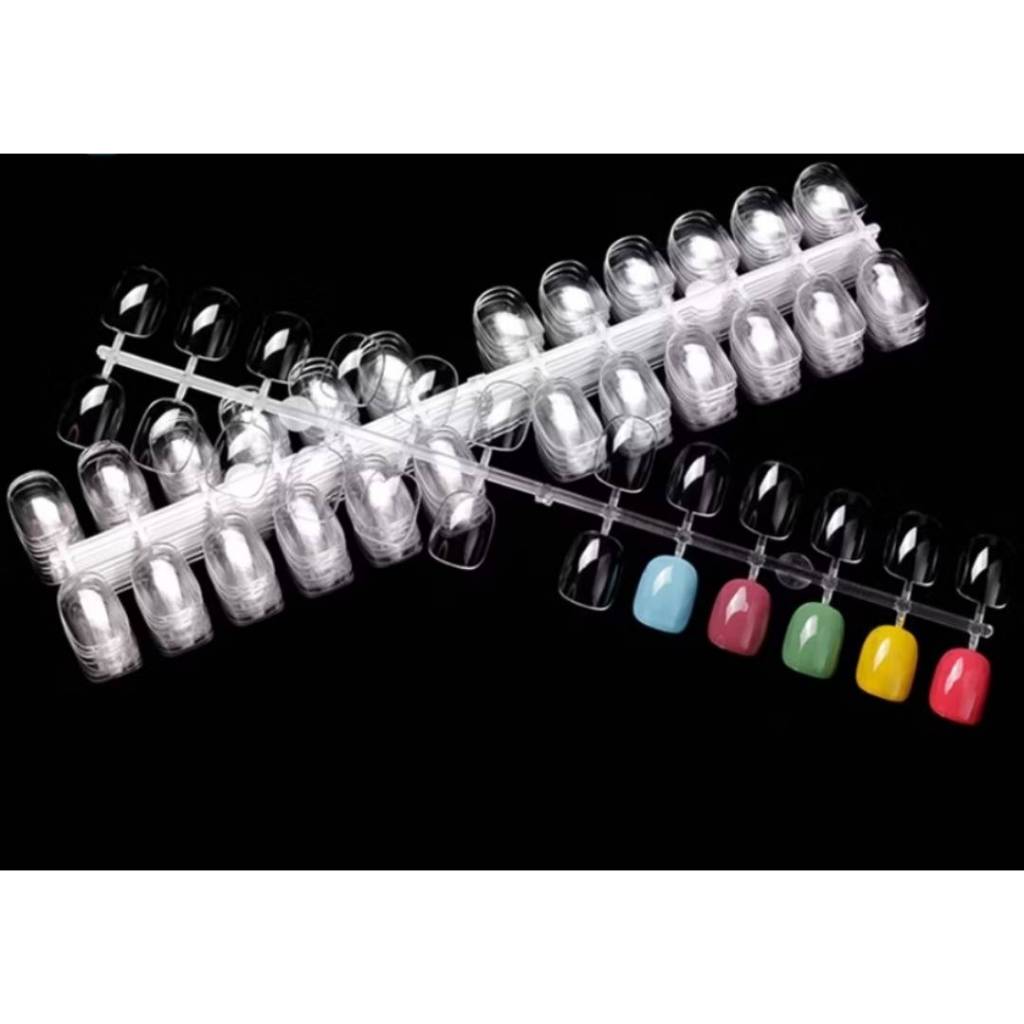 Pvc Nails Attached To The Color Chart Square Shape Round Clear Thin ...