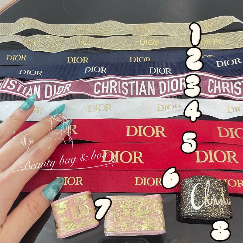 Authentic Dior Ribbon 40cm Long Gift Wrapping Equipment Real Paper Bags ...