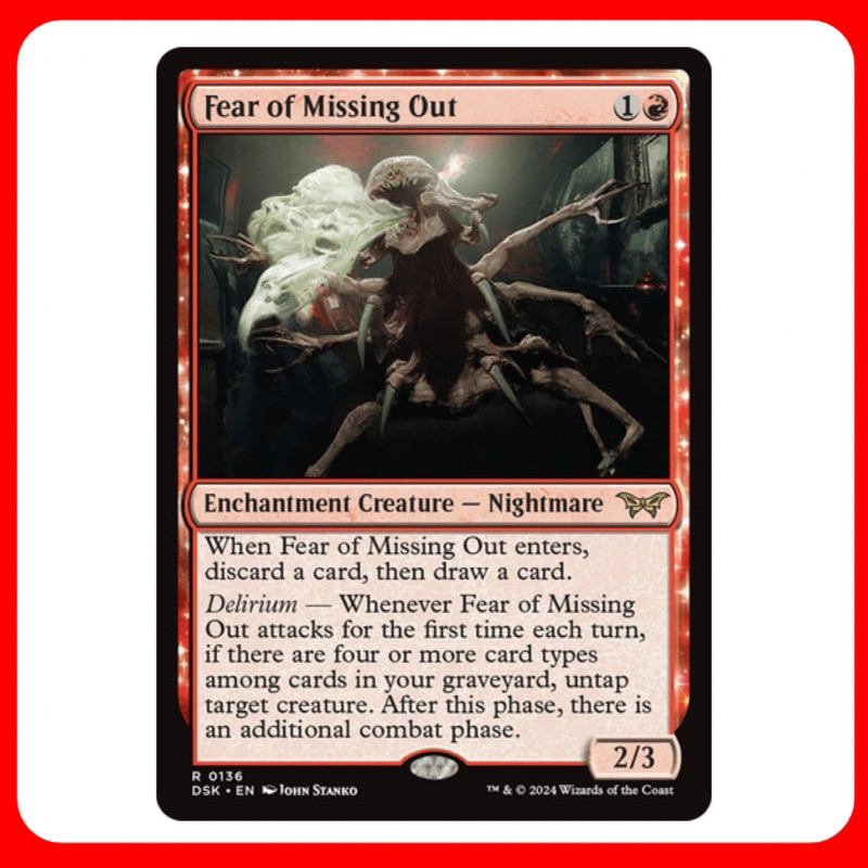 [MTG] Fear of Missing Out [DSK] [RED] [RARE] [NORMAL] [ENG] (Magic Card ...