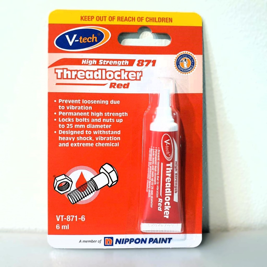 V-tech Thread Locking Glue Red Size 6ml. Anti-Loosening Solution ...