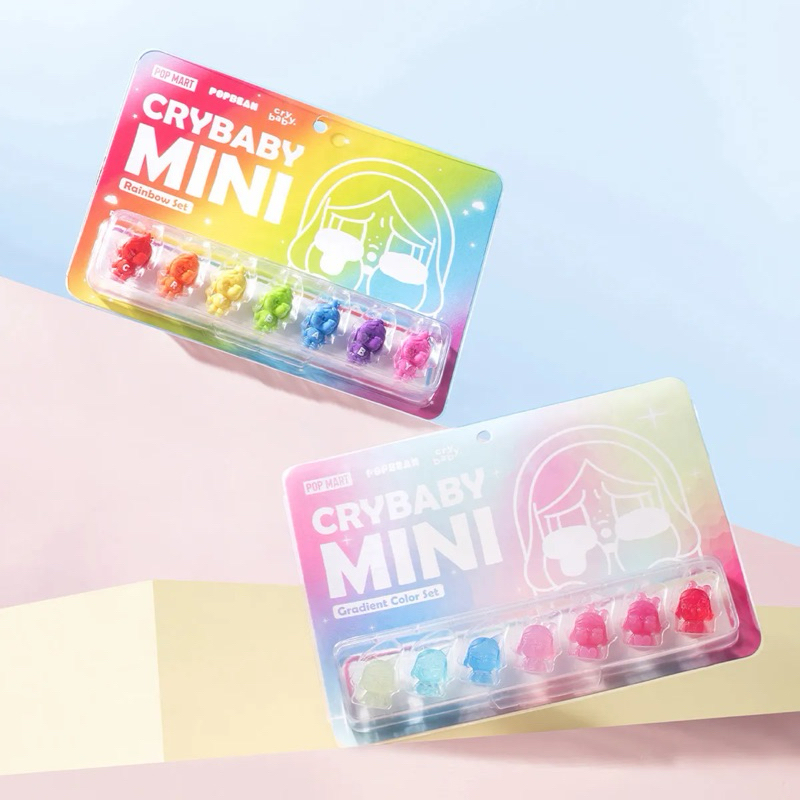 Popbean POP BEAN CRYBABY MINI FIGURE-Rainbow Set (7units) | Shopee ...