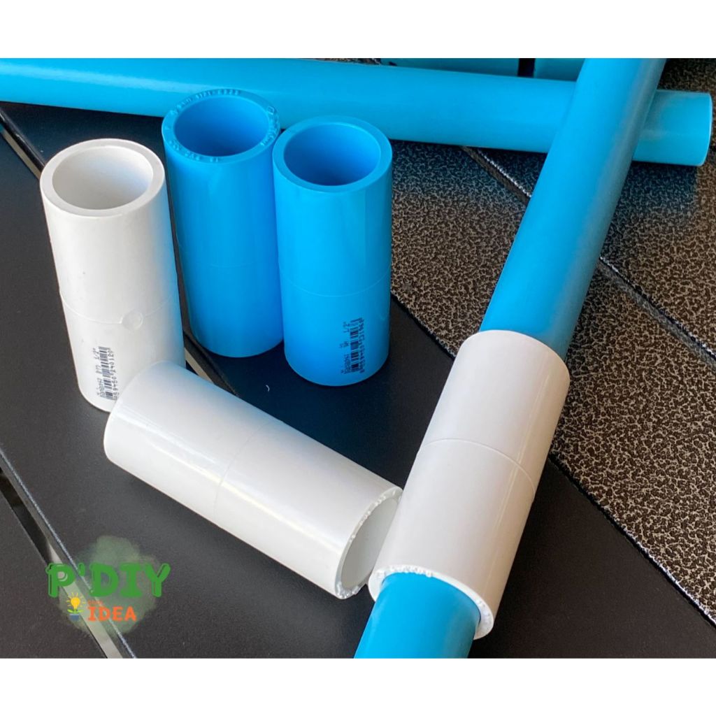 pvc Straight Connector 4 Inch Or 1/2 Thai Water Pipe Brand Blue White ...
