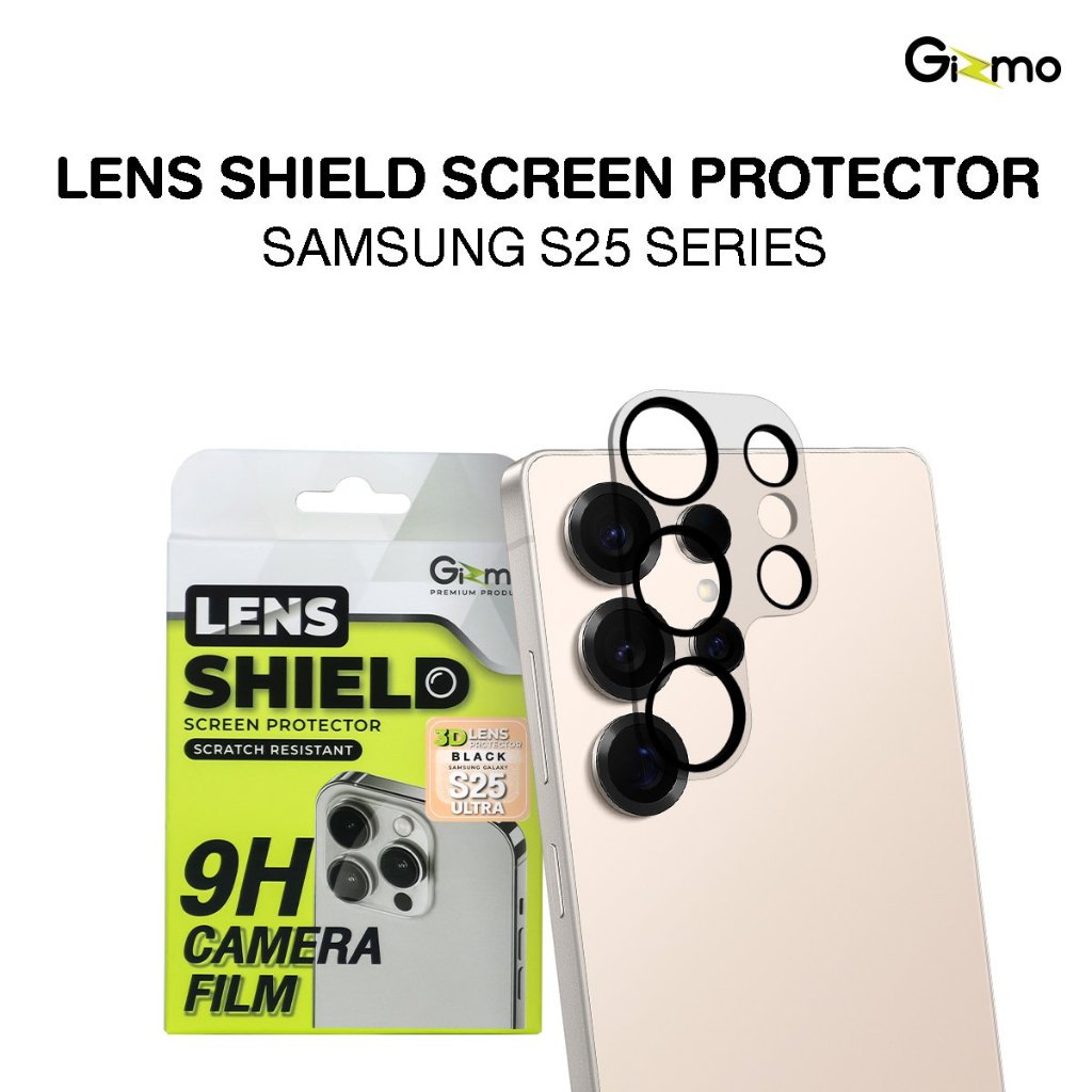 Gizmo Model S25/S25+/S25 Ultra Full-Screen Lens Protection Glass Film ...