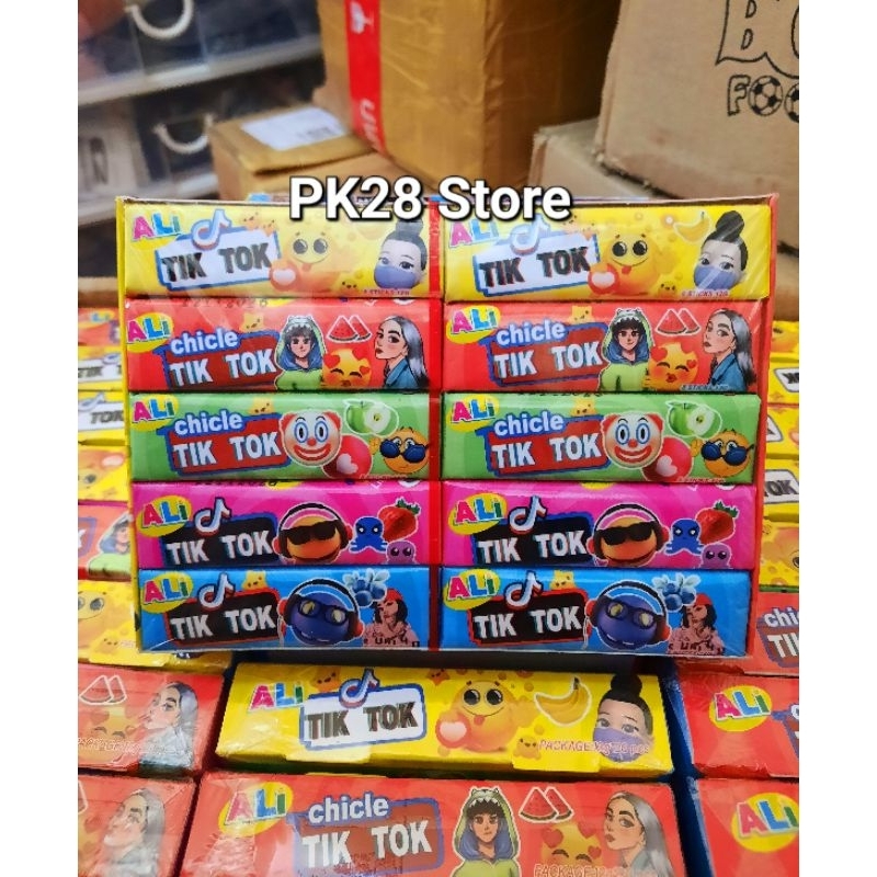 Fruit Flavor Tiktok Gum Free 1 Box Of Tattoos Contains 20 Pieces With ...