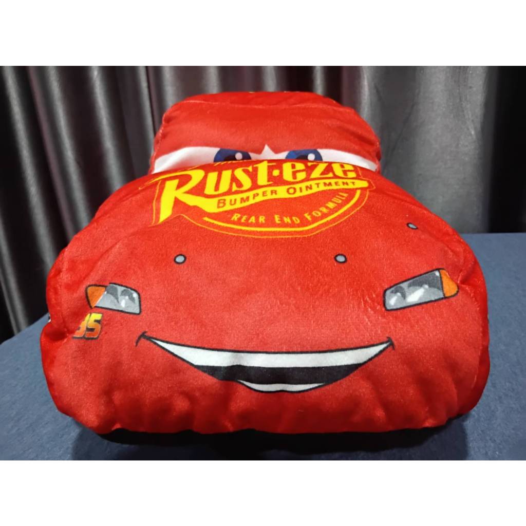 Cars Lightning Mcqueen Disney Pixar Pillow Buddy Plush Red Soft 20 Inch ...
