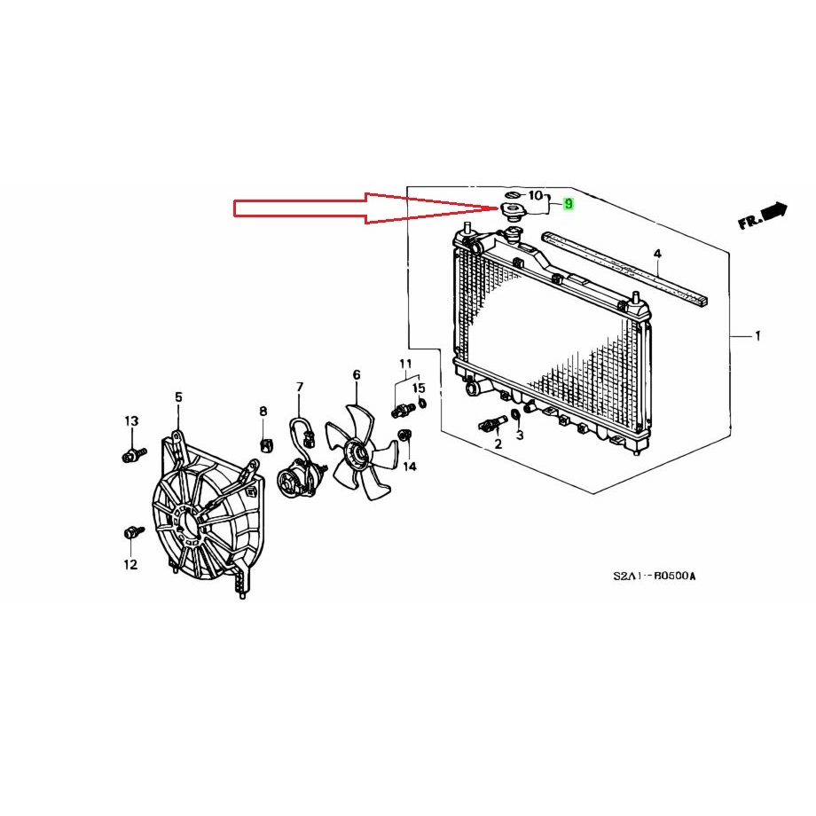 Auto Radiator Cap Honda 2008 ~ 2015 CIvic FD FB | Accord G8 G9 CRV G3 ...