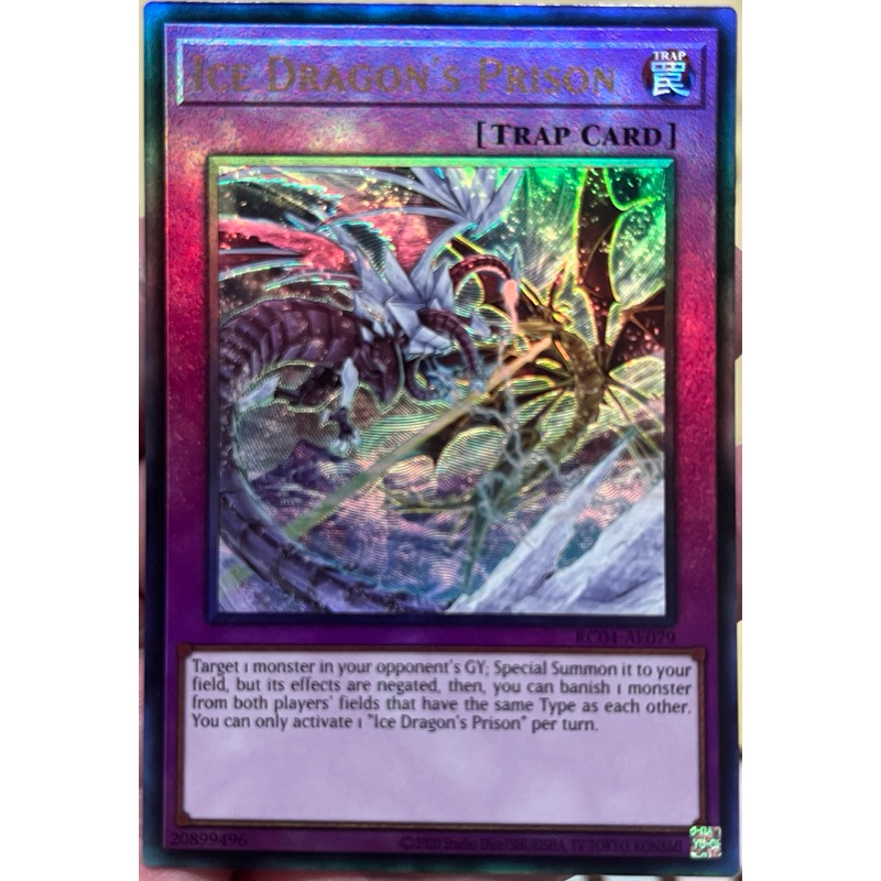 Yugioh Asia-Eng [RC04-AE079] Ice Dragon's Prison (Ultimate Rare) Authentic Yuki Card Game ...