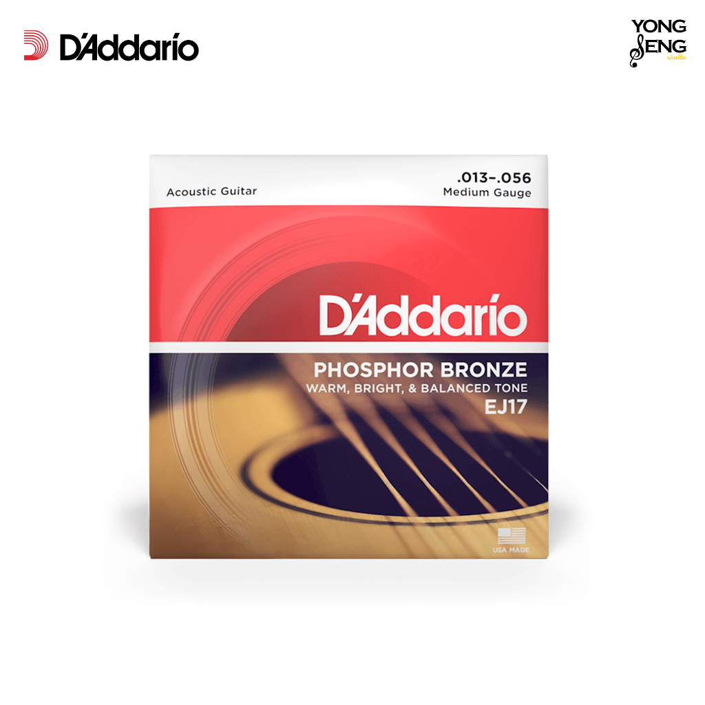 D'ADDARIO Phospher Bronze Acoustic Guitar Strings No. 13/56 Model ...