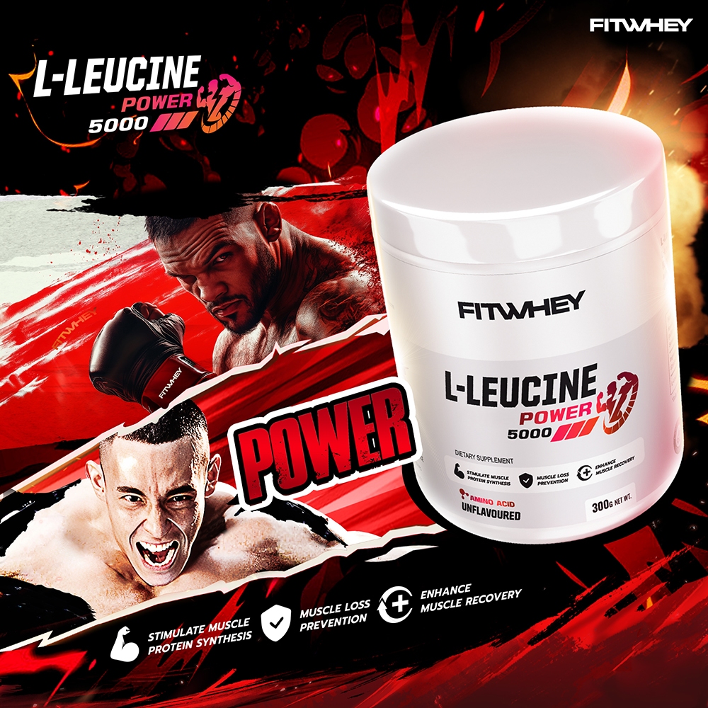 FITWHEY SUPPLEMENTS L-LEUCINE 5000 300 g Promote Muscle Protein Synthesis Process | Shopee ...