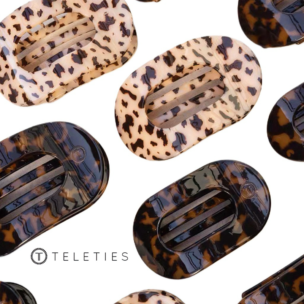 TELETIES Flat Round & Rectangle Hair Clip | Shopee Philippines