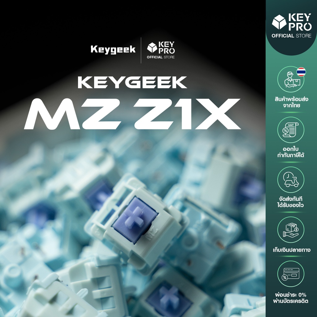 (Lubed 10 Pcs) Keygeek x Mz Switch-Z1x [48g] Linear For Mechanical ...