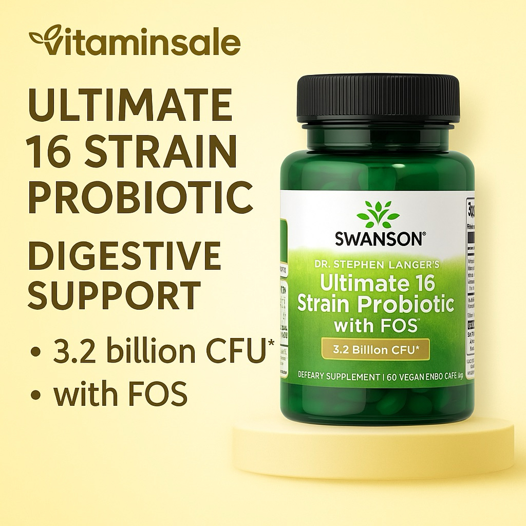Swanson Probiotics 16 Strain with FOS 60 Veg Capsules | Shopee Philippines