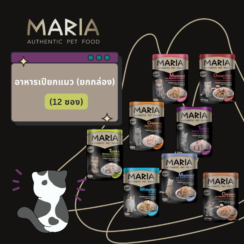 [Lifted A Dozen] Maria Wet Cat Food Premium Grade High Protein Focus On ...