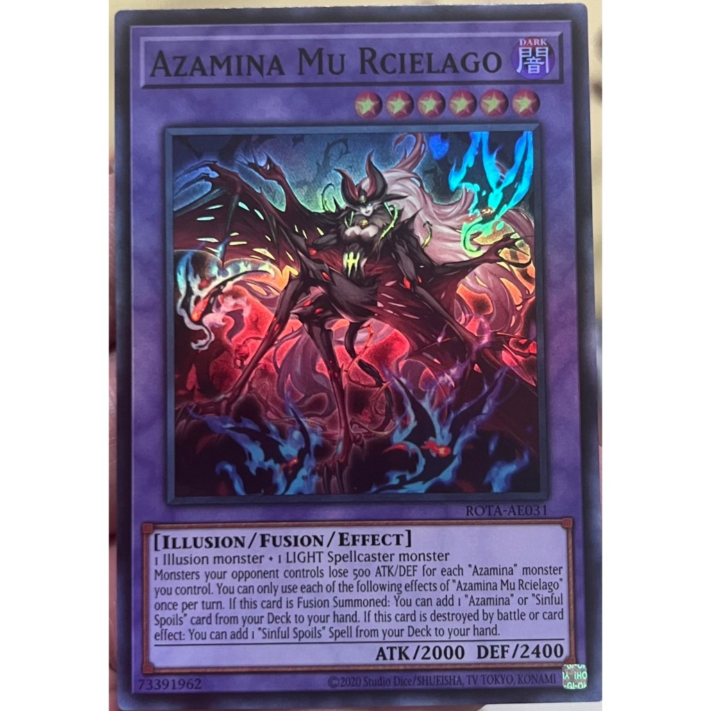 Yugioh Asia-Eng [ROTA-AE031] Azamina Mu Riccielago (Super Rare ...