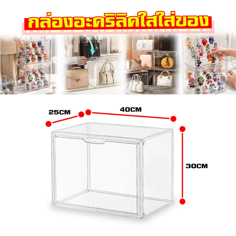 Doll Showcase Box Labubu Figure Model Cabinet 3-Tier Collectibles Clear ...