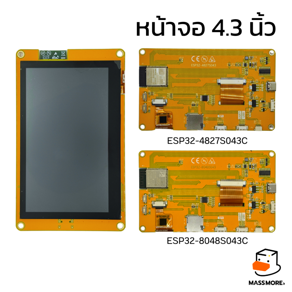 Esp32 8048s043 Touch Screen 43 Inch Esp32s3 Lcd Parallel 480x272 Gt911 Secondary Lvgl Arduino