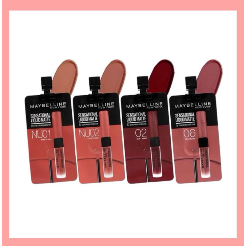 (Lip Sachet) Maybelline Lip Sensational Liquid Matte 2g. | Shopee ...