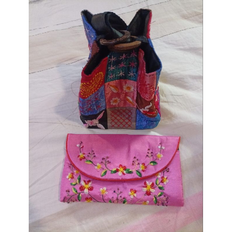 Vietnamese Bag Small Handbag With Long Wallet Sold As A Set Of 2 ...