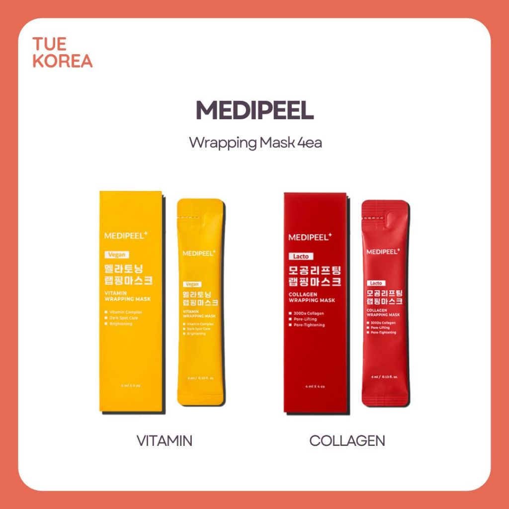 Medipeel Wrapping Mask-Vitamin/Collagen | 1 Box 4 Packs | Shopee ...