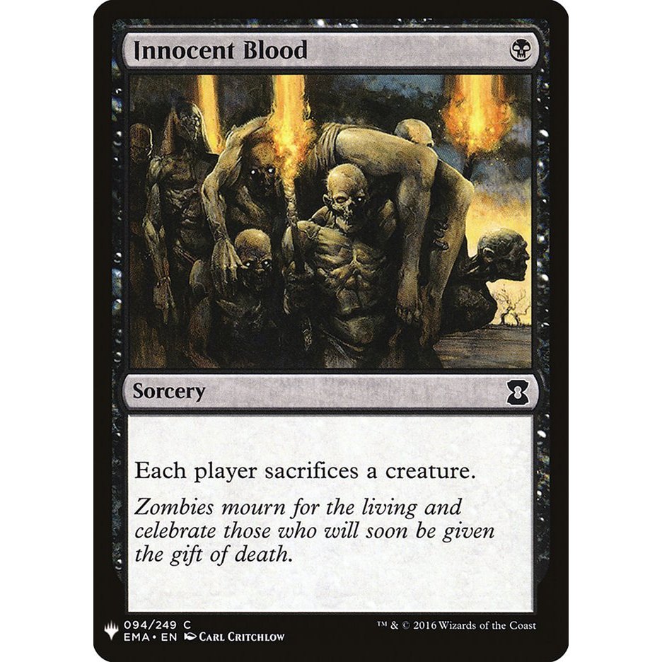 Innocent Blood Magic the Gathering Card [MTG] | Shopee Philippines