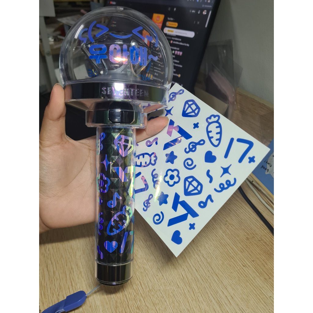 SEVENTEEN LIGHTSTICK STICKER [STICKER Lightsstick SEVENTEEN] | Shopee ...
